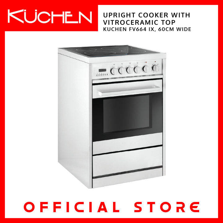 KUCHEN KCH.FV664.IX Upright Cooker With Vitroceramic Top Electric Range ...