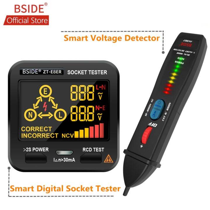 BSIDE AVD07 Smart Voltage Detector Pen Auto/Manual Mode Adjustable ...