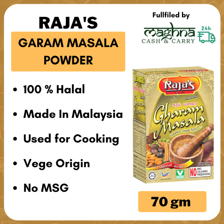 Raja's Garam Masala Powder (Rempah Garam Masala) - 1 Pack (70 g) | Lazada