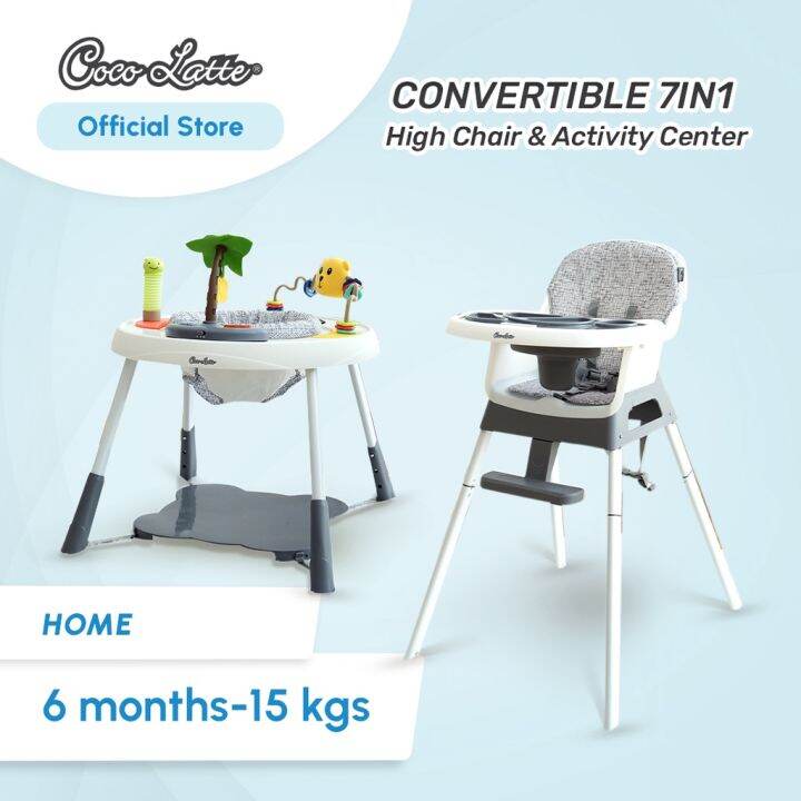 COCOLATTE CONVERTIBLE HIGH CHAIR & CONVERTIBLE ACTIVITY CENTER | Lazada ...