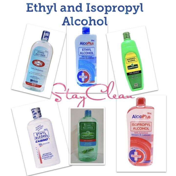 500ML PHILIPPINE ETHYL ALCOHOL/ ISOPROPYL ALCOHOL- ASSORTED | Lazada