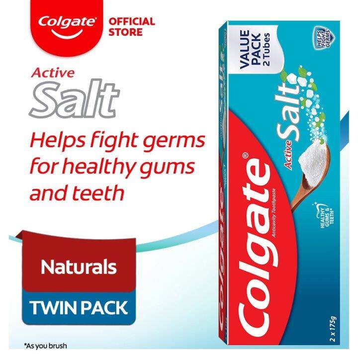 Colgate Active Salt Natural Toothpaste 175g Twin Pack | Lazada PH
