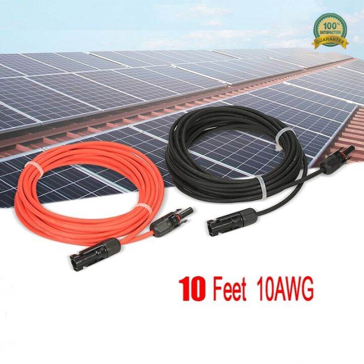 10/20/30 Feet 10AWG Solar Panel Extension Cable Wire with MC4 Female ...