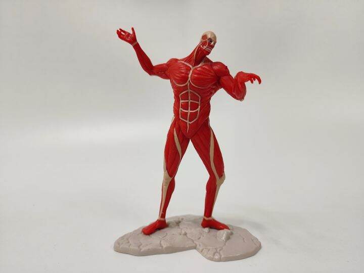 5.1"Attack On Titan PVC Statue Figure Colossal Titan Pure Titan Muscle ...