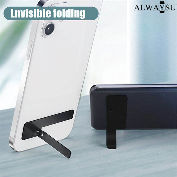 Universal Ultra Thin Mini Metal Folding Phone Holder Invisible Back ...