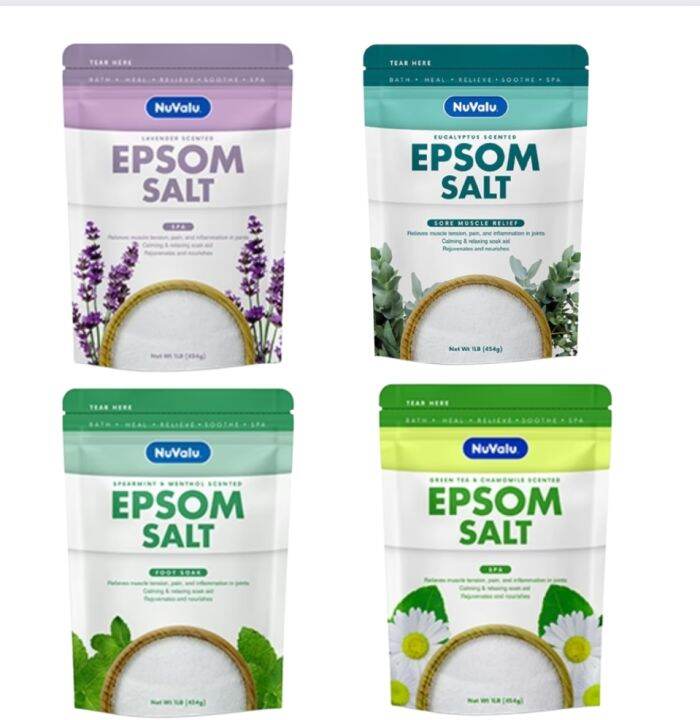 Epsom Salt Magnesium Sulfate Good for Spa and Foot Soak, Calming, Relax ...