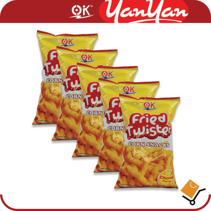 OK Yan Yan Fried Twister 100g Set of 5 Corn Snack | Lazada PH