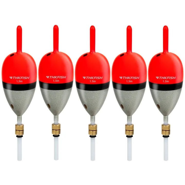 THKFISH Fishing fixed float natural balsa wood slip float set for trout ...