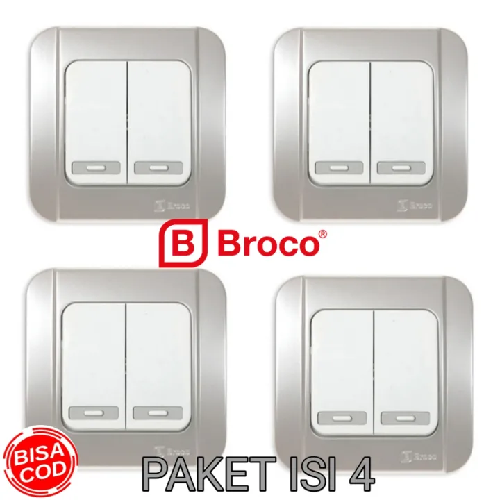 Paket isi 4Saklar seri broco Saklar on off lampu rumah saklar listrik ...