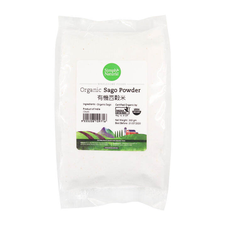 SIMPLY NATURAL Organic Sago Powder 300g India | Lazada