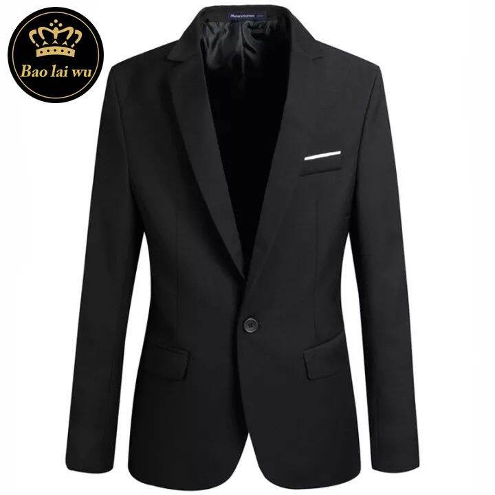 READY STOCK Men Blazer Formal Suit Coat Business Outerwear Jacket ...