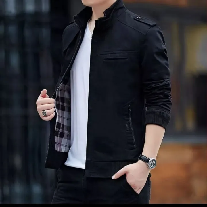 JAKET JANGKIS TRENDI BAHAN KANVAS,TWILL | Lazada Indonesia