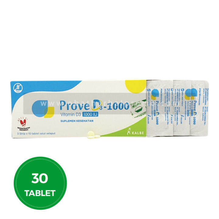 Kalbe Prove D3 1000 IU 30 Tablet Suplemen Vitamin D Daya Tahan Tubuh ...