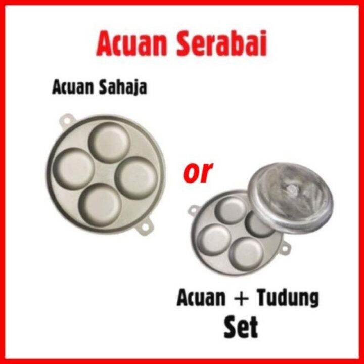 Acuan kuih Serabai Set Tudung Tebal Aluminium /acuan serabi/bahulu ...