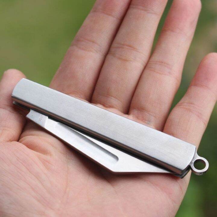 Outdoor multifunctional wooden handle folding knife camping self ...