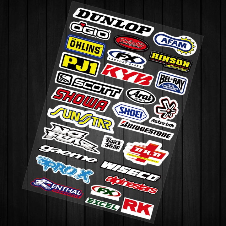 Reflective Moto GP Sticker SHOEI BRIDGESTONE OHLINS Logo Decal ...