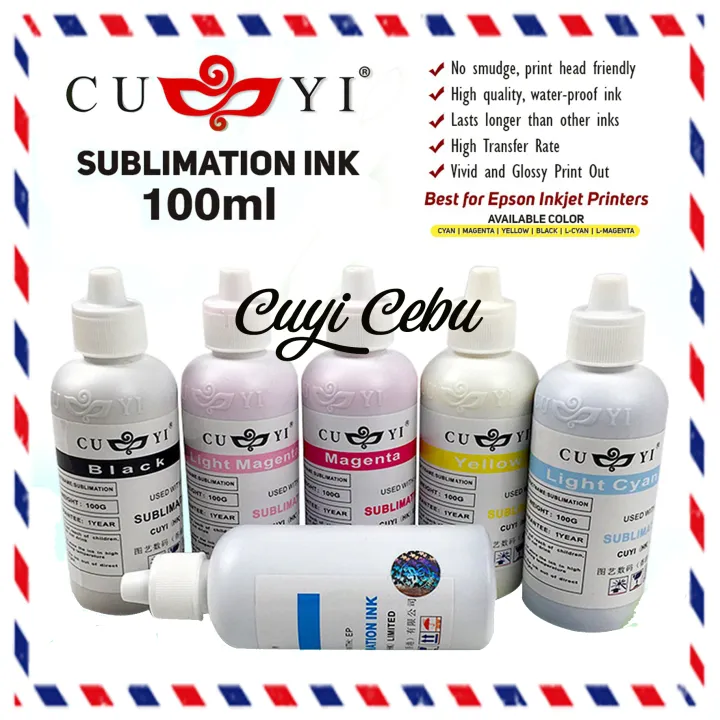 6 Btls Cuyi Sublimation ink 100ml (CMYKLCLM) - Cuyi Cebu | Lazada PH