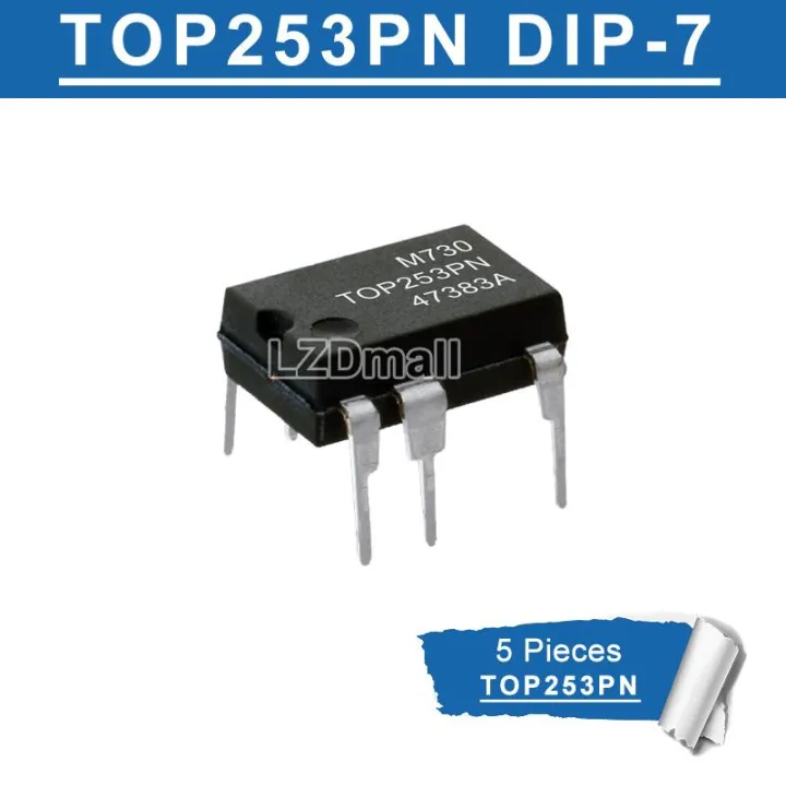 5pcs TOP253PN DIP-7 TOP253P DIP7 Power Management Chip IC new original ...