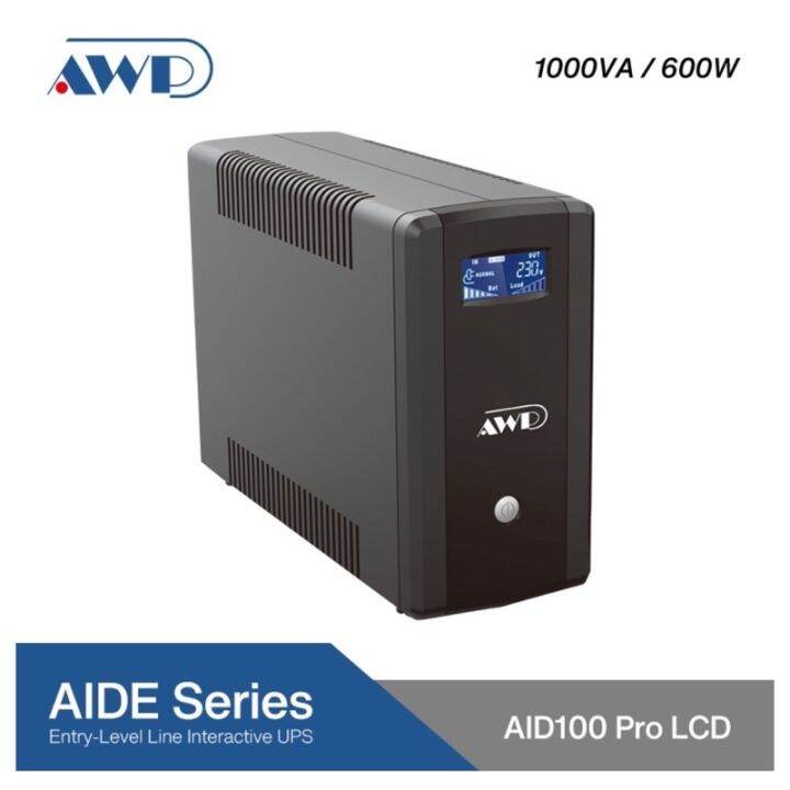 AWP Aide Pro LCD 600W-1000VA UPS with AVR Uninterruptible Power Supply ...
