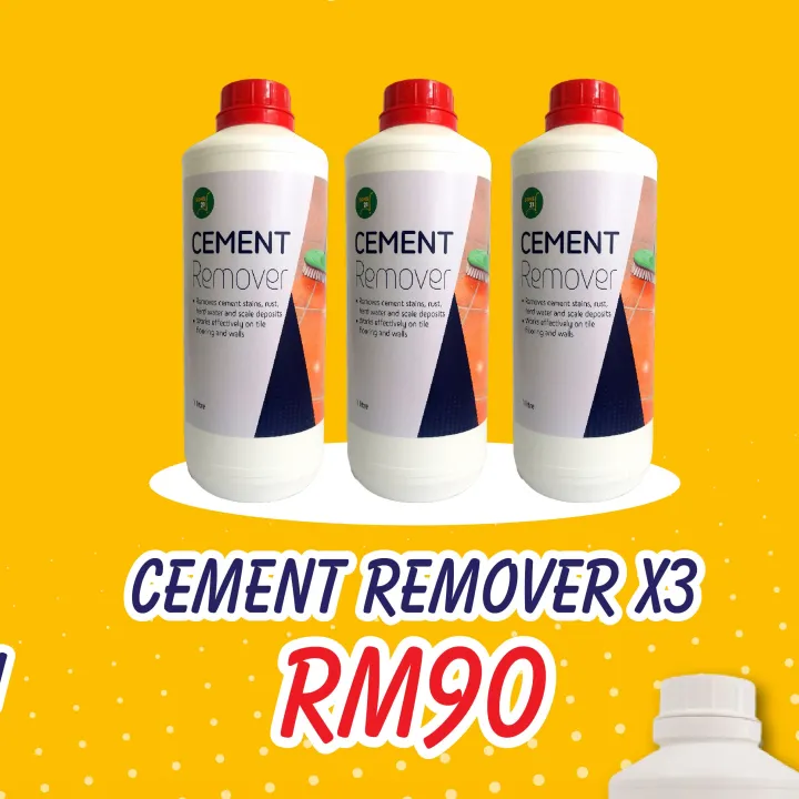 3 BOTOL SONS 21 Cement Remover - Removes Cement Stain & Grout & Rust & Hard Water on Floor Tiles ...