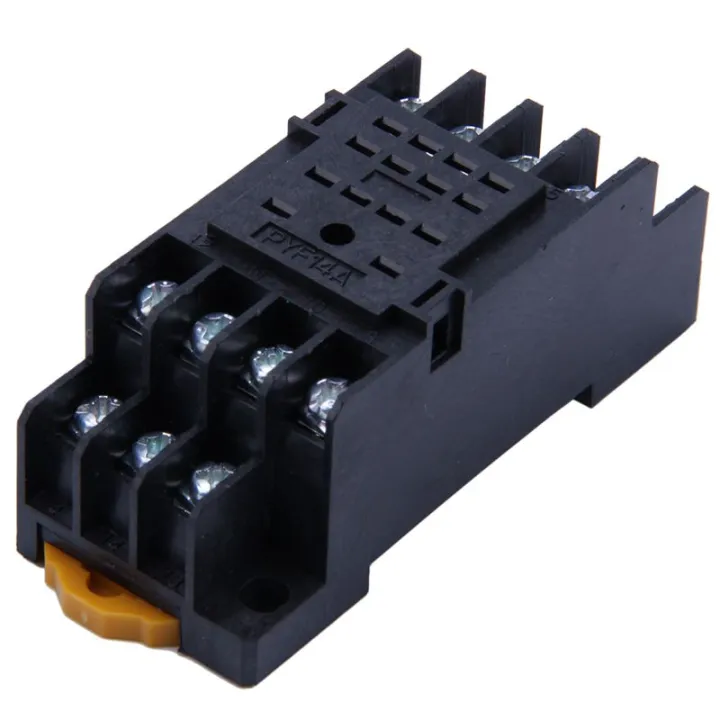 PYF14A DIN Rail Power Relay Socket Base 14 Pin for MY4NJ HH54P MY4 | Lazada.co.th