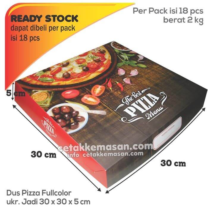 PROMO!!! BOX PIZZA uk 30 x 30 x 5 cm Full color SEDIA Kemasan makanan ...