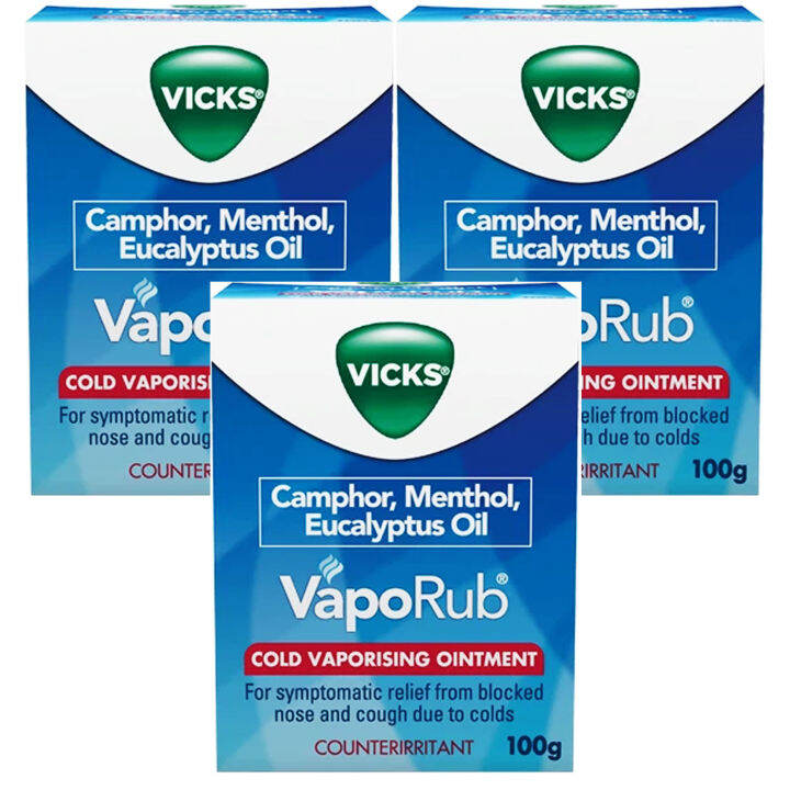 VICKS Vaporub 3pieces (100g per piece) | Lazada PH