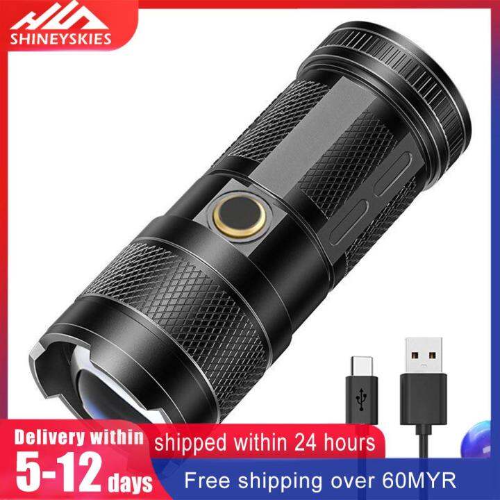 30W LED COB Dual Light Source Flashlight 1500mAh 1000LM Portable ...