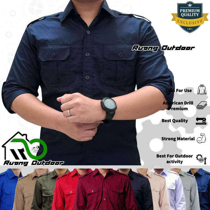 Baju Kemeja PDL PDH Pria Wanita Lengan Panjang - Pakaian seragam ...