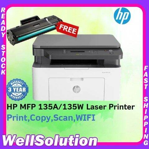 HP LASERJET MFP 135A / M135W PRINTER [ PRINT / SCAN / COPY / WIFI WIRELESS ] | Lazada