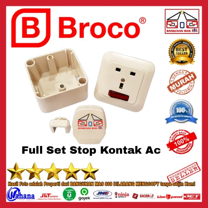 Broco Stop Kontak AC BROCO ORIGINAL complete set original - Steker Ac ...