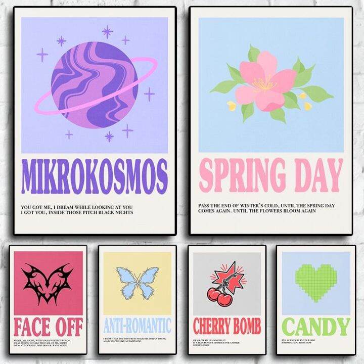 Kpop Music Album Poster Aesthetic Wall Art Print Stray Kids gods Boys ...