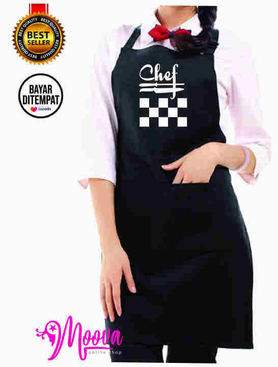 CELEMEK MASAK/APRON/CELEMEK RESTORAN/CELEMEK KOKI/MASAK/ CELEMEK MOTIF ...