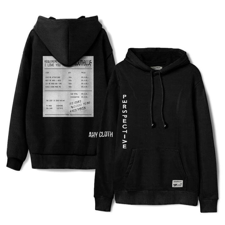 COD Sweater Hoodie Permium Pria Distro BILL Warna Hitam Tebal Size M L ...