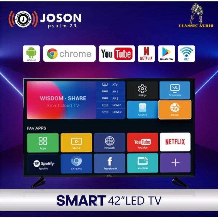 Joson Smart tv 42 inches android tv 42 inch smart led tv flat screen ...
