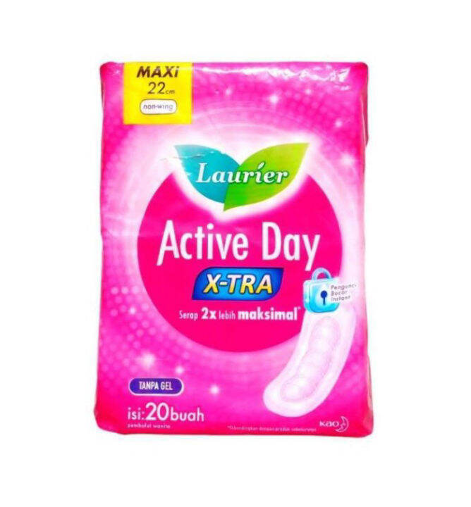 Laurier Super Maxi non Wing isi 20. laurier active day | Lazada Indonesia