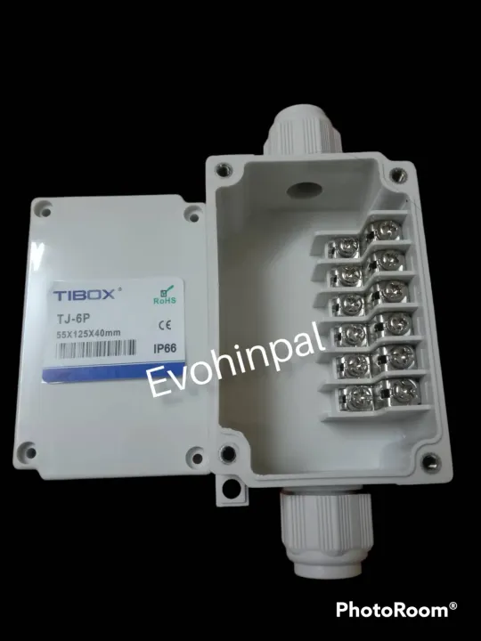 TIBOX TJ-6P กล่องพลาสติก พร้อมเทอร์มินอลบล็อก (Plastic Terminal Block ...