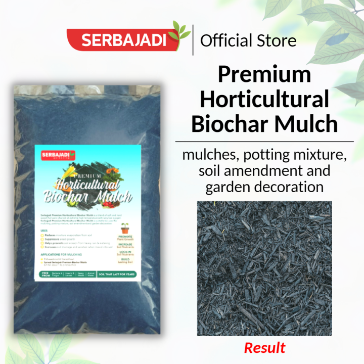 Serbajadi Biochar Mulch Soil-สำหรับดอกไม้ & การปลูกผัก | 5L และ20L | Lazada.co.th