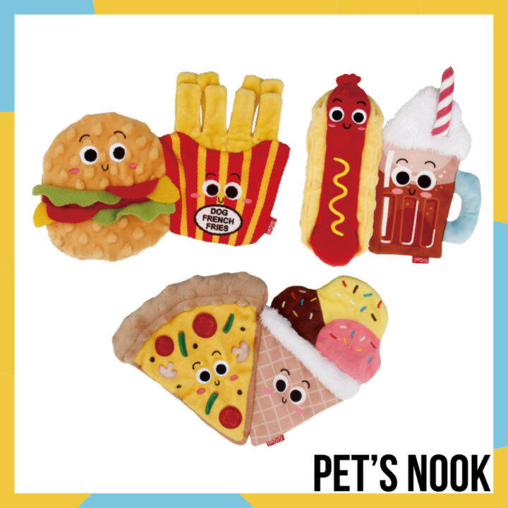 Foody Friendz Reversible Squeak and Crinkle Snuffle Pet Toy by GiGwi | Lazada PH