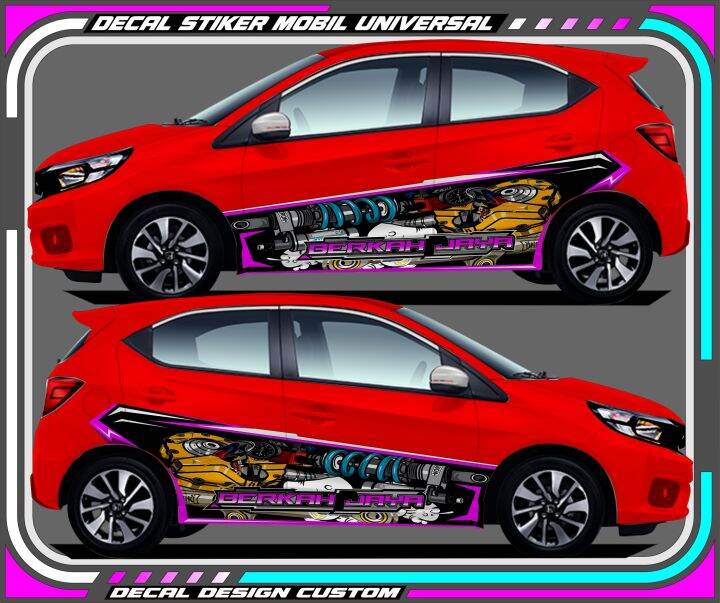 STIKER DECAL BODY SAMPING MOBIL-STRIPING MOBIL UNIVERSAL MOTIF THAILOOK ...