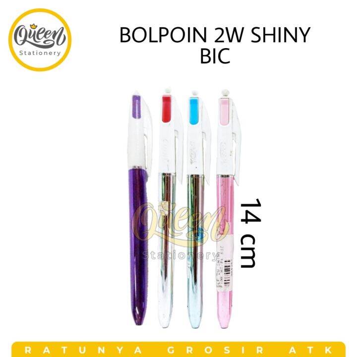 1 BALLPOINT 2W SHINY BIC / BOLPEN / PULPEN 2 WARNA / PULPEN BIC ...