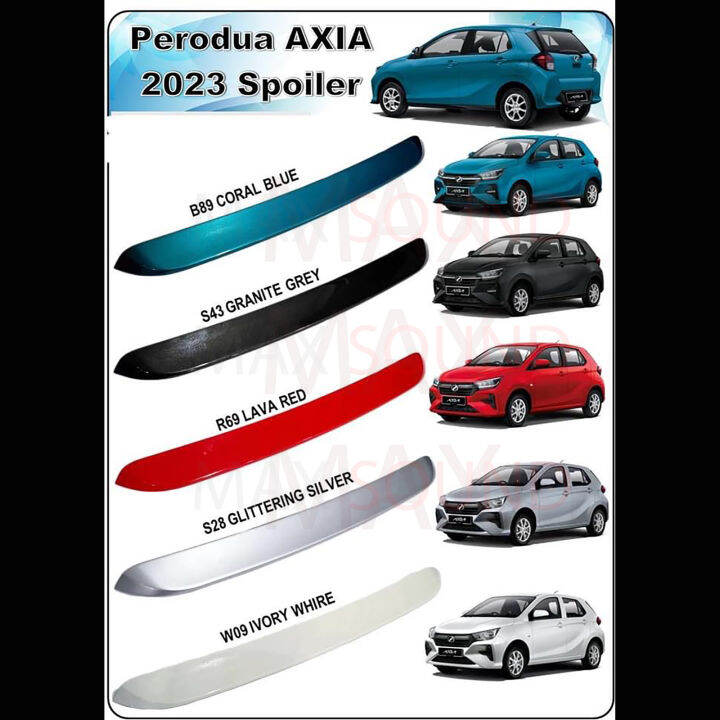 PERODUA AXIA 2023 2024 OEM GEAR UP ABS SPOILER WITH PAINT MATERIAL ABS ...