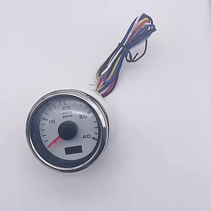 Universal 52mm Tachometer Rpm Sensor Rev Counter 4000RPM Hourmeter Red ...