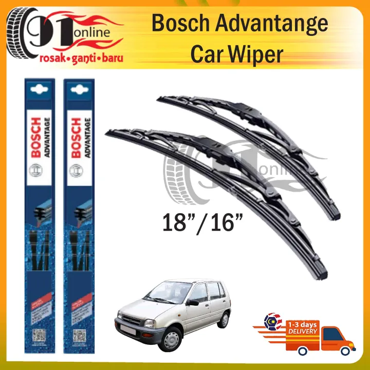 Bosch Advantage Wiper Set For Perodua Kancil 1997 18 /16 | Lazada