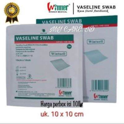 WINNER 1BOX VASELINE SWAB 10cm x 10cm Kasa Steril Wintuell Kassa ...