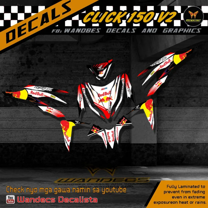 honda click 150 i v2 Decals Game changer | Lazada PH