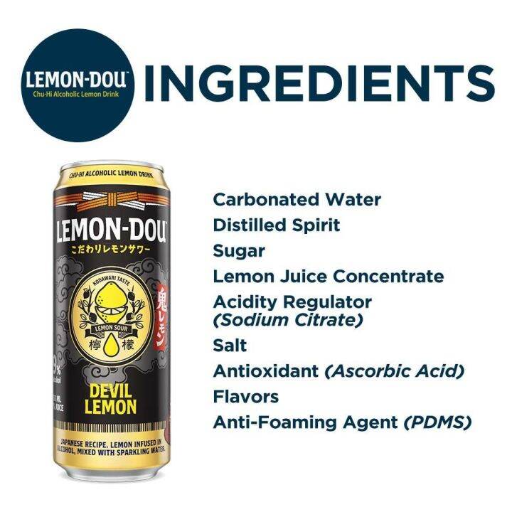 HOT ISYTN Lemon-Dou Devil Lemon 330 mL Chu-hi Pack of 4 Cans | Lazada PH