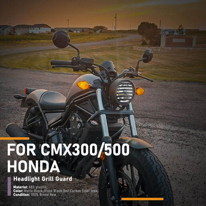 กระจังหน้าคลุมปกป้องป้องกันไฟหน้าแบบพิเศษสำหรับ Honda Rebel CMX 300 500 ...