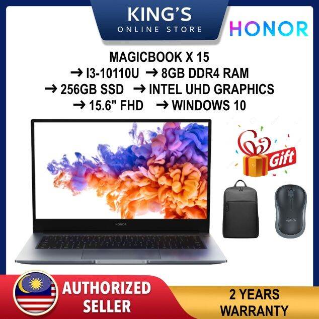HONOR MagicBook X 15 ( I3-10110U | 8GB RAM | 512GB SSD / 256GB SSD) with 2 Years Warranty | Lazada