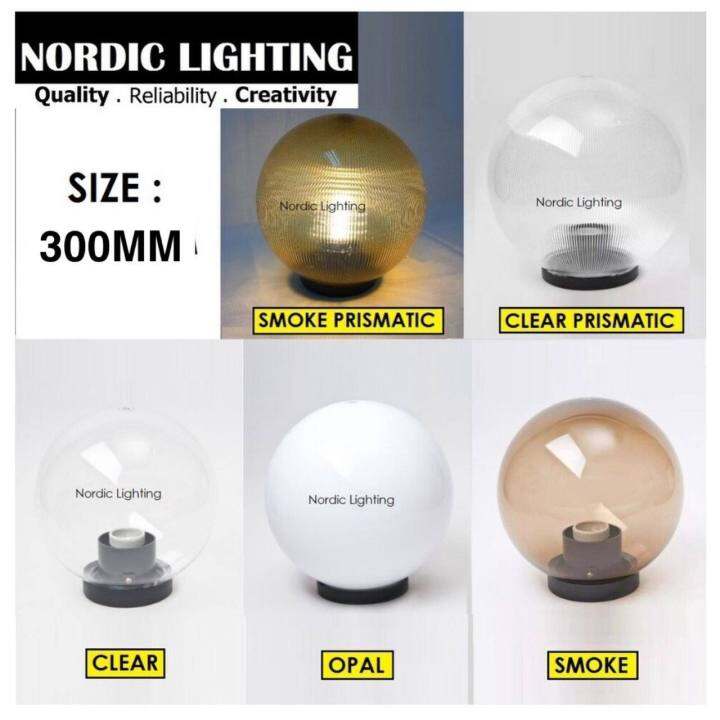 [SHIP FROM KL]300MM Outdoor Globe Pillar Light Post lights Pillar Gate ...